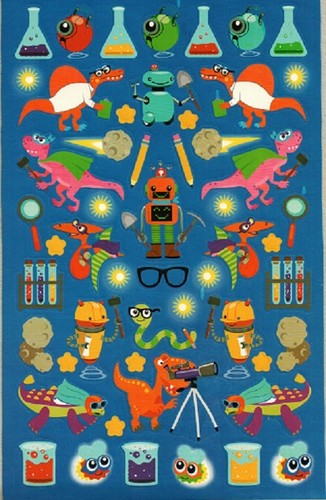 1 Science Saurus Dinosaur, Robot Sticker Book: 322 Stickers 6 sheets | eBay