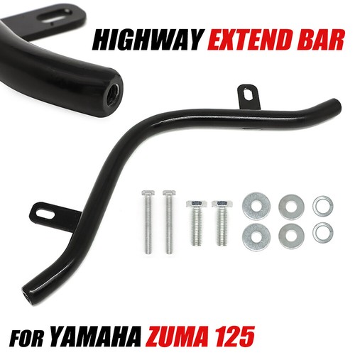 For Yamaha Zuma 125 Highway Bars 2009-2015 YW125 Extend Bar Black US ...