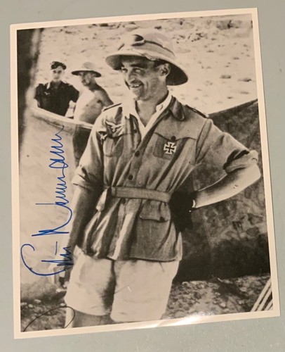 WWII Luftwaffe Fighter Pilot Eduard Neumann Iron & German Cross Signed ...