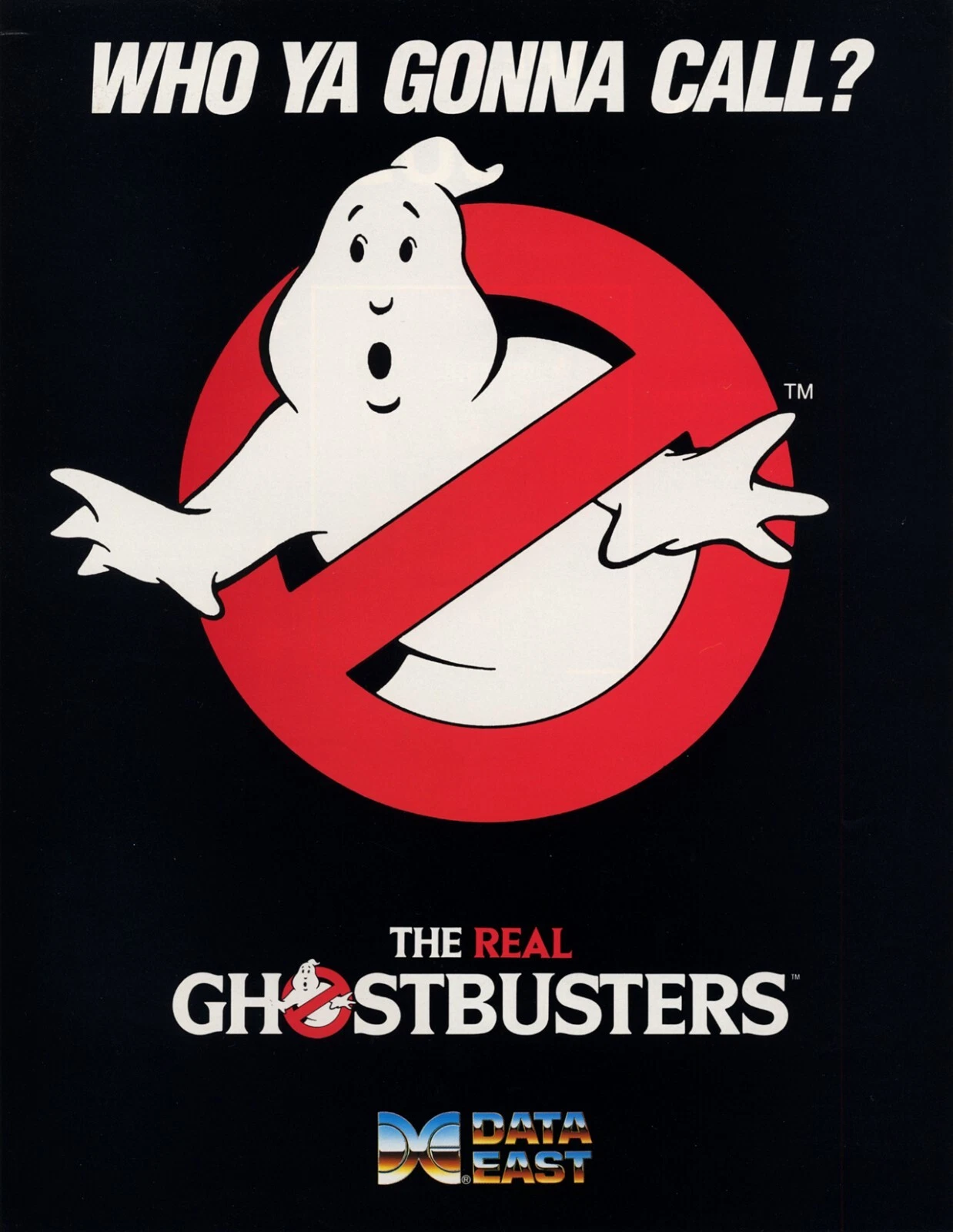 Front and Back Flyers for "The Real Ghostbusters" Arcade Game by Data ...