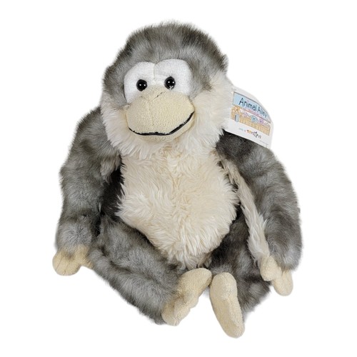 Monkey Plush Stuffed Animal Alley 12” Sitting Gray 2000 Toys R Us Soft ...