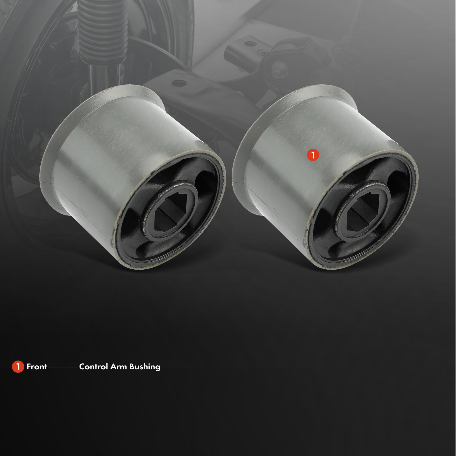 2x Trailing Arm Bushs Front for VW Caddy III Golf Polo Touran Passat ...