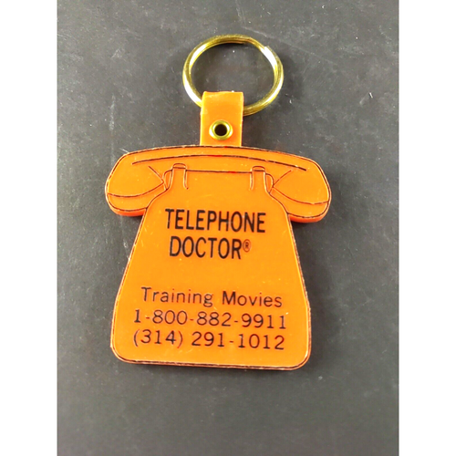 Vintage Telephone Doctor Training Movies Orange Keychain | eBay