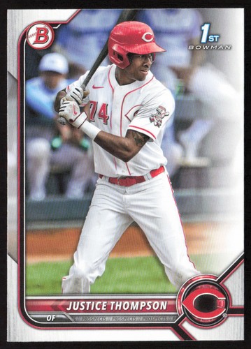 2022 Bowman Prospects Justice Thompson #BP-59 Cincinnati Reds | eBay