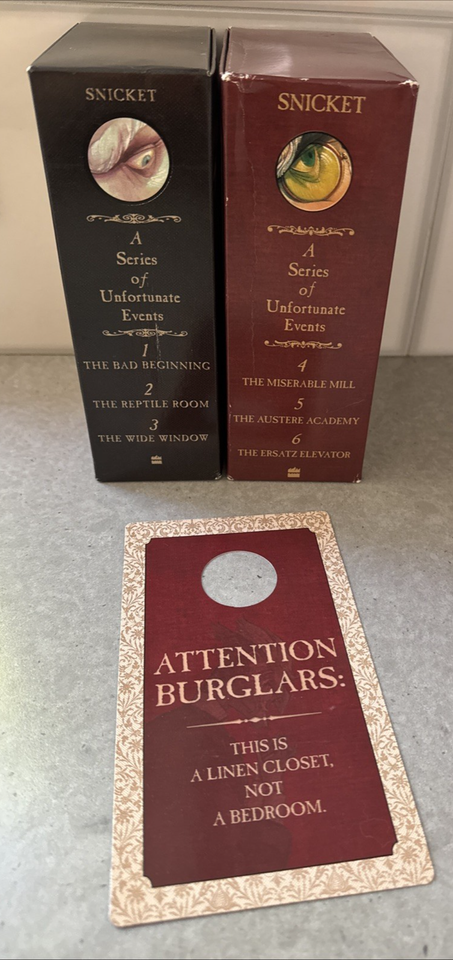 Lemony Snicket A SERIES OF UNFORTUNATE EVENTS 2 Box Sets 1-6 Hardcover ...
