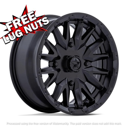 15 inch 15x7 MSA Offroad M49 CREED MATTE BLACK wheels rims 4x110 +10 ...