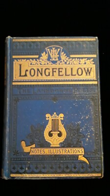 1887 Rare Antique Book, Longfellow‘s Poetical Works, Gilded ...