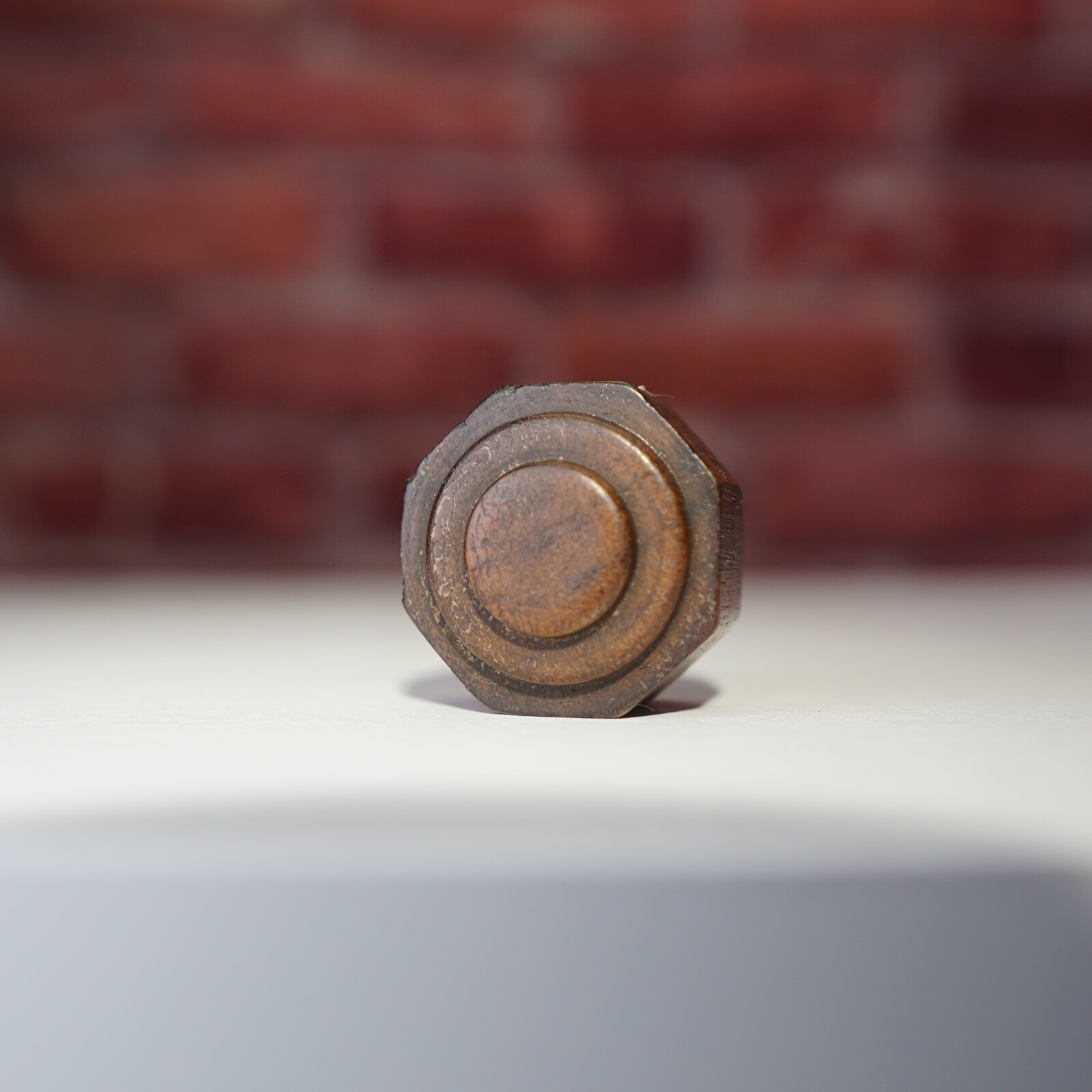 Vintage Hardwood Tube Radio Knob Octagon Shape 1 Knob Deco Set Screw ...