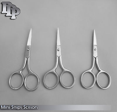 3 Mini Snips Scissors 3.50" Straight, Embroidery, Cross Stitch, Sewing ...