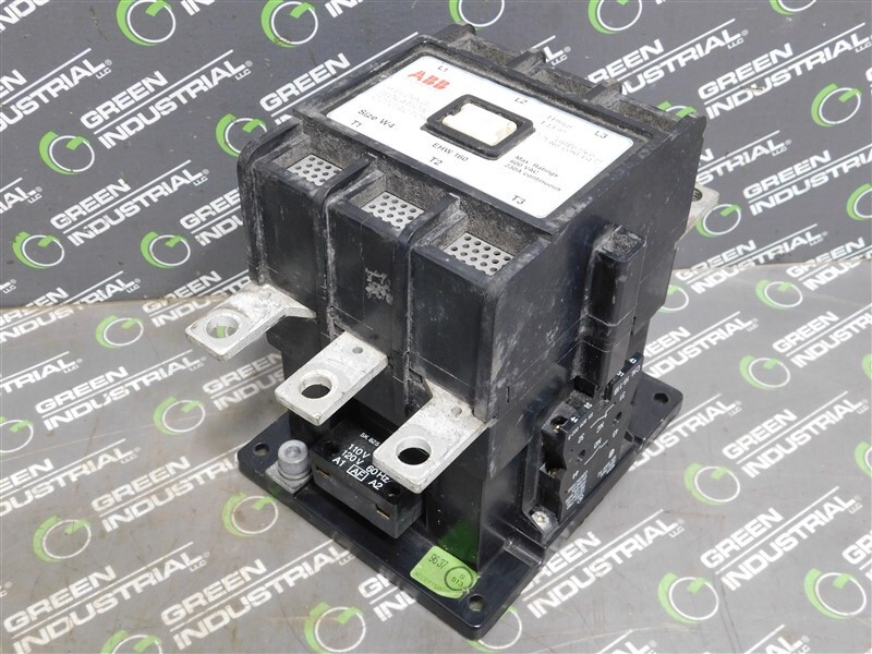USED ABB EHW 160 Welding Isolation Contactor 600VAC 230A Cont. Size W4 ...
