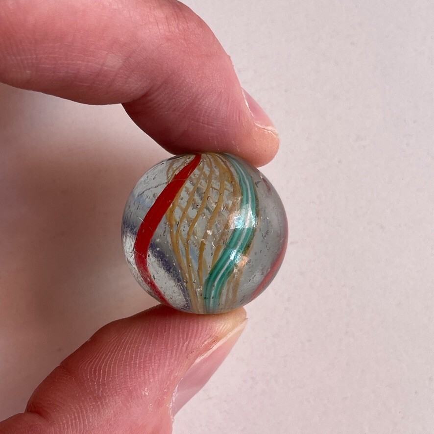 13 ANTIQUE GERMAN ? GLASS SWIRL MARBLES LARGE SIZE SMALLEST 25mm | eBay