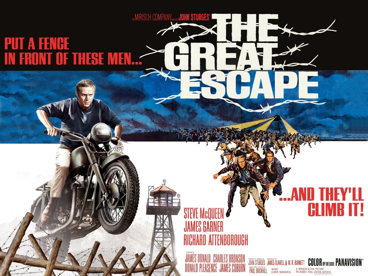 The Great Escape Original Steve Mcqueen British Quad Movie Poster
