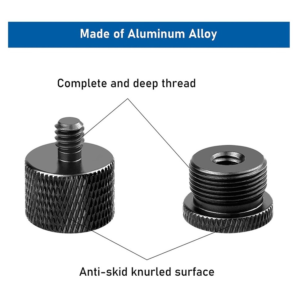Microphone Stand Mic Boom Set,Mic Thread Adapters-5/8 Female to 3/8 ...