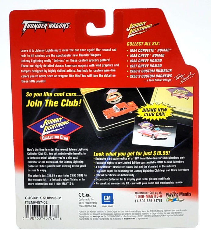 2002 Johnny Lightning Thunder Wagons 1956 Chevrolet Nomad Collectible Diecast | eBay