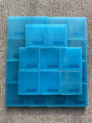 Bundles Of 2 Nintendo NES Plastic Blue Clam Shell Case Official Logo ...