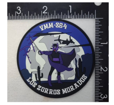 MARINE CORPS VMM-364 PURPLE FOX ZORRO HOOK & LOOP PVC GLOW PATCH | eBay