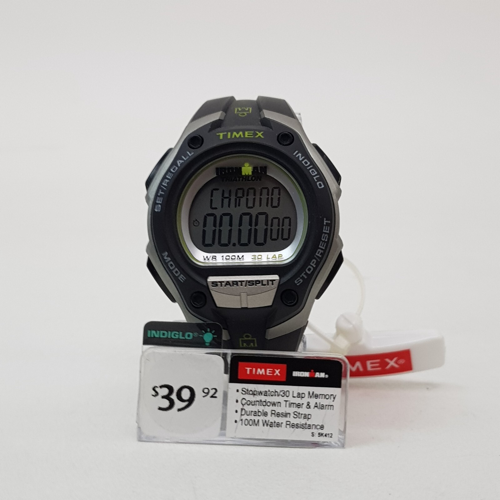 Timex T5K412, Men's "Ironman" Resin 30-Lap Watch, Alarm, Chronograph, Indiglo 753048342303| eBay