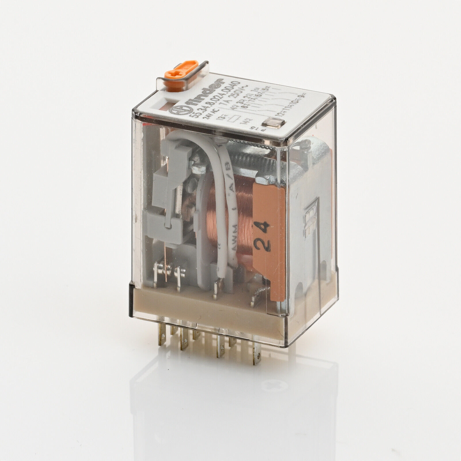 1x Finder 55.34.8.024.0040 24VAC 24V Relais Relay 4x Wechsler 250VAC/7A ...