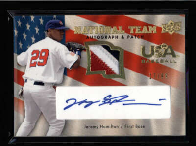 JEREMY HAMILTON 2008 UPPER DECK SERIES TWO TEAM USA PATCH AUTO #17/99 ...