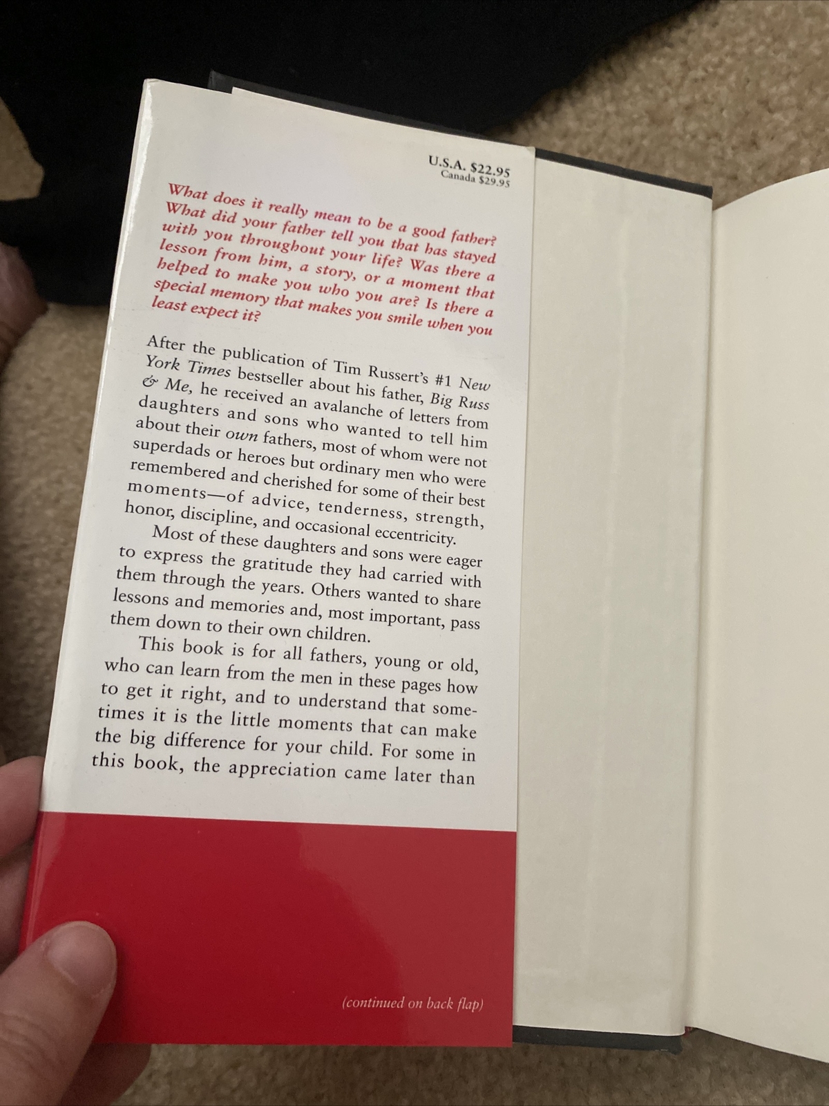 Wisdom of Our Fathers Lessons Letters from Daughters Sons Tim Russert ...