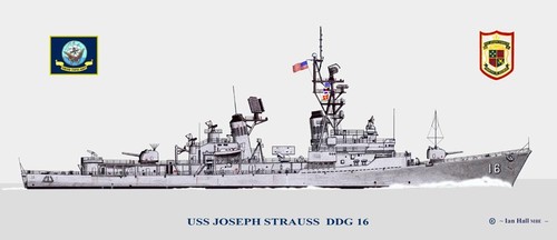 USS Joseph Strauss DDG-16 Ship Print US Navy | eBay