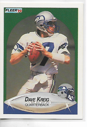 1990 Fleer Dave Kreig Card Seattle Seahawks | eBay