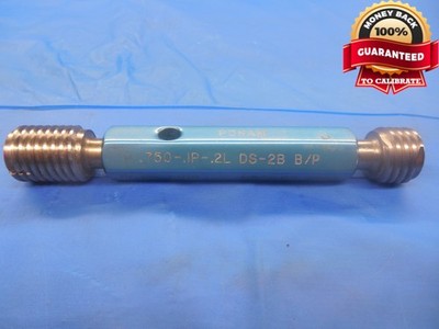 3/4 10 DS 2B BEFORE PLATE DOUBLE LEAD THREAD PLUG GAGE .75 GO NO GO ...