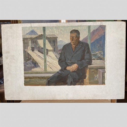Old OIL Hand PAINTING/Alexej Stakhanov Portrait/USSR 1970 Realism 31 ...