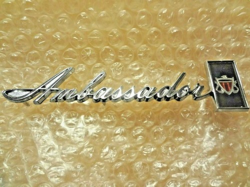 VINTAGE NOS AM AMC AMERICAN MOTORS "Ambassador CREST" EMBLEM 1970'S ...
