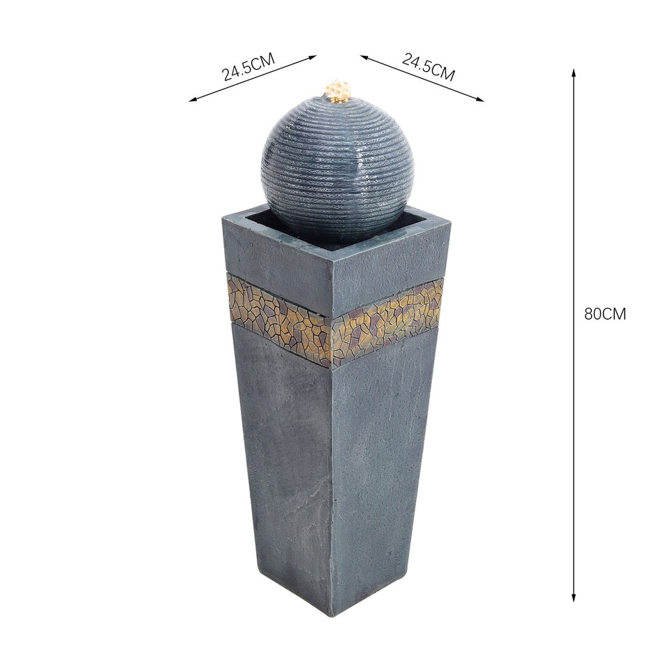 Desktop Water Feature Fountain Electric Indoor Resin Waterfall Decor ...