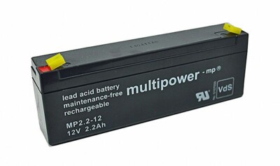 Multipower Bleigel MP2.2-12 ersetzt SUN Battery SB12-2.1, EUROPOWER EP2 ...