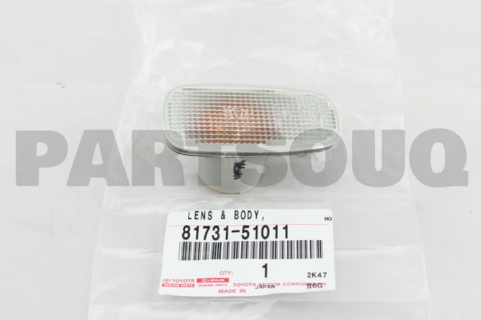 8173151011 Genuine Toyota LENS, SIDE TURN SIGNAL LAMP, RH/LH 81731 ...