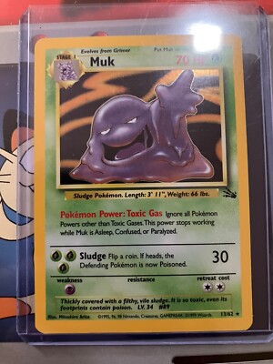 Pokémon TCG Muk Fossil 13/62 Holo Unlimited Holo Rare **NEAR MINT** | eBay