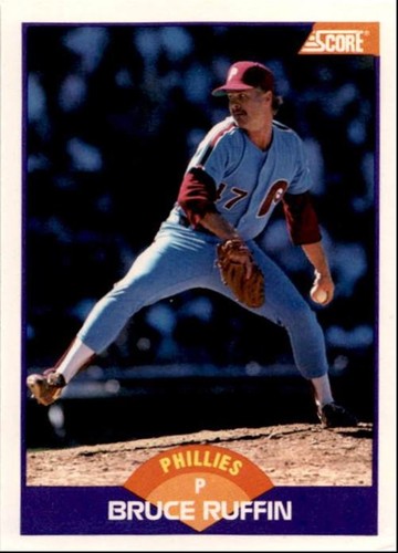 1989 Score Baseball Card Bruce Ruffin A Philadelphia Phillies #328 | eBay