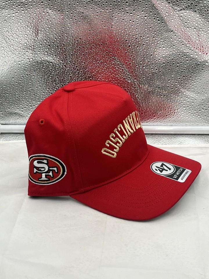 San Francisco 49ers NFL '47 Red Reversed Script Hitch Snapback ...