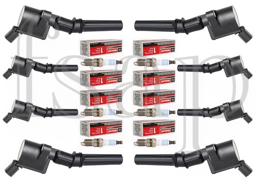 Set of 8 Heavy Duty Ignition Coil DG508 + 8 Genuine Motorcraft Spark ...