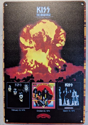 KISS The Originals Tin Metal Vintage Poster Sign 8"x12" 💋Ace, Peter ...