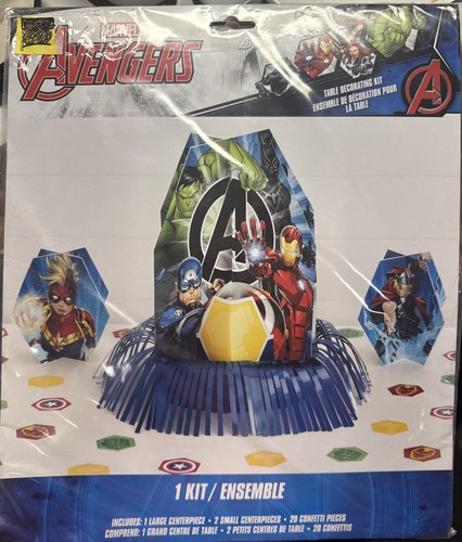 MARVEL AVENGERS Core Table Decorating Kit Birthday Party 3 Pieces Plus ...
