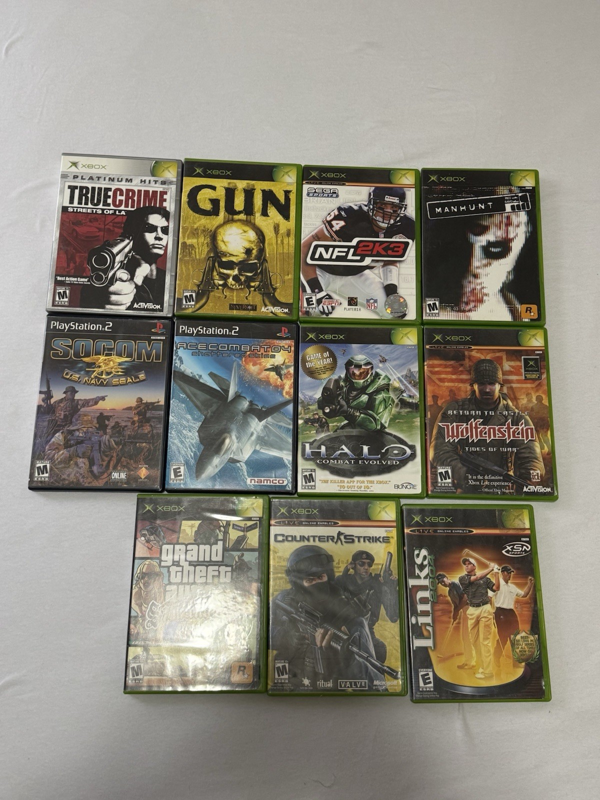 Lot of Various Empty Game Cases Xbox & Play Station 2 With Manuals. | eBay