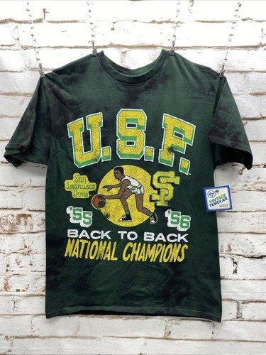 USF University Of San Francisco Dons Basketball Champs Green T Shirt ...
