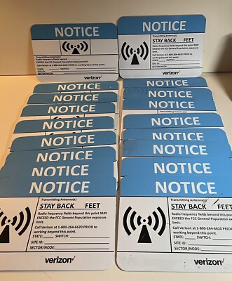 VERIZON Safety Sign NOTICE 10x7.5 and 10x7 Inches Aluminum Lot 18 | eBay