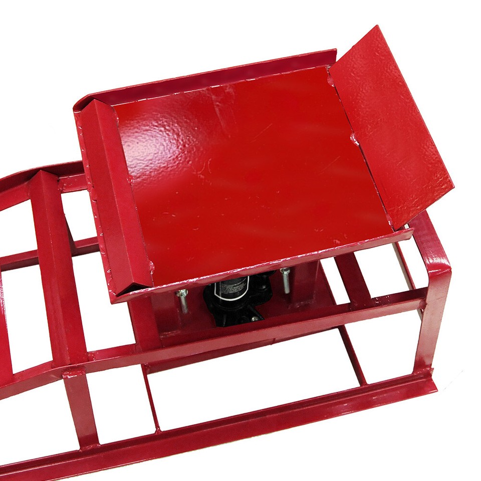 2 Ton Hydraulic Car Ramps 2x Heavy Duty Garage Auto 5 T Bottle Lift ...