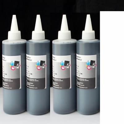 4 Bulk refill ink for HP inkjet printer 4 colors 4x250ml Black | eBay