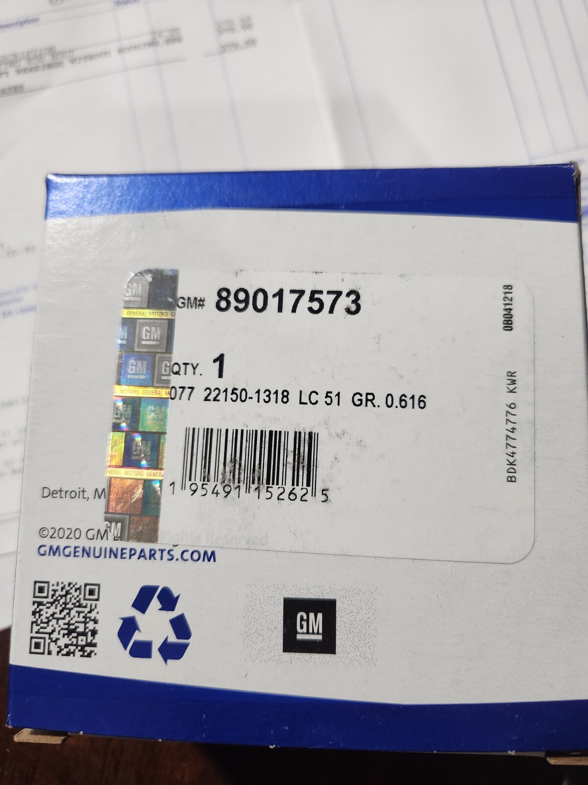 Genuine GM OEM Connecting Rod Bearing 89017573 for sale online | eBay