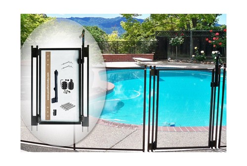 Life Saver Pool Fence GATE48-DIY Self-Closing Gate Kit -Black for sale ...