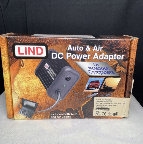 LIND AUTO & AIR DC POWER ADAPTER FOR LAPTOP WITH BOTH AUTO & AIR CABLE ...