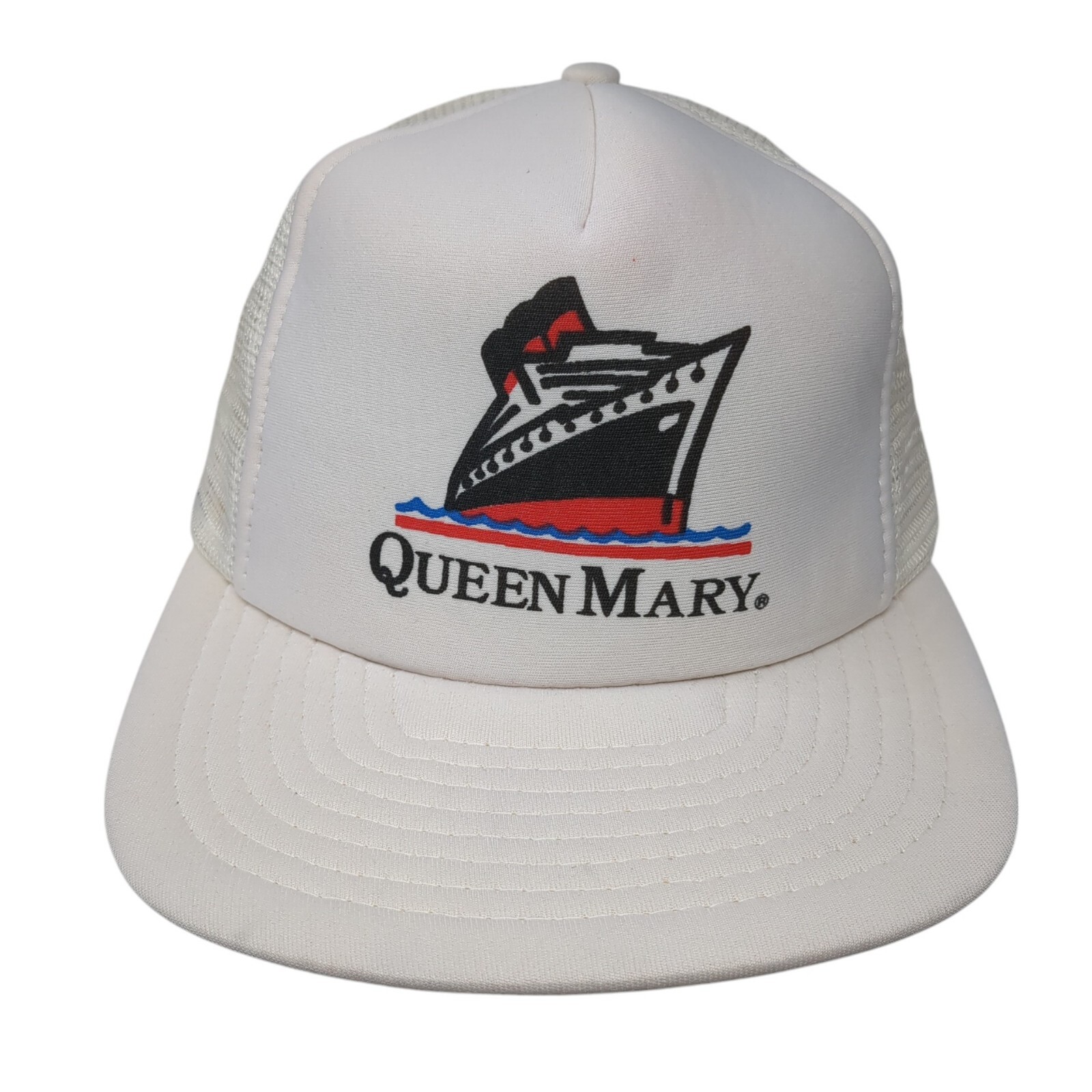 Vintage Queen Mary Cruise Ship Snapback Mesh Back Tru… - Gem