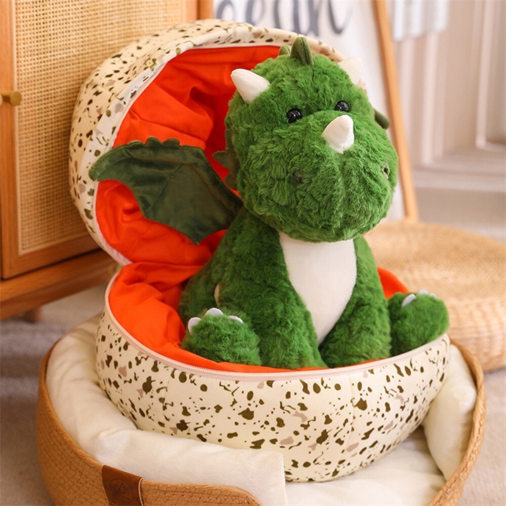 PP Cotton Dinosaur Plush Toys 2 in 1 Dino Egg Broken Shell Toy for Kids ...