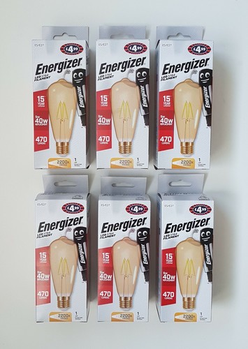 Energizer Vintage Orange Steampunk LED Energy Saving Light Bulbs 5w=40w ...