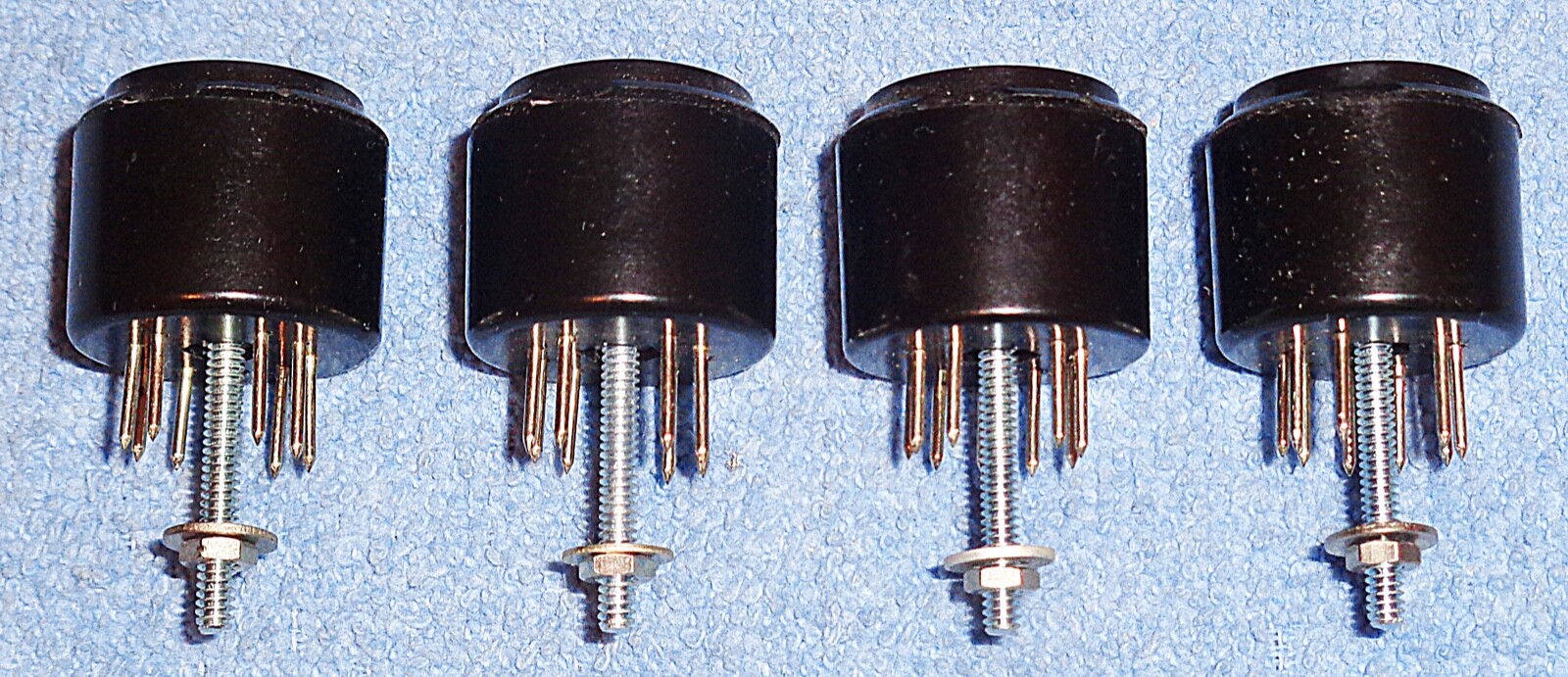 Four 9-Pin Miniature Vacuum Tube Socket Savers with Long Mounting ...